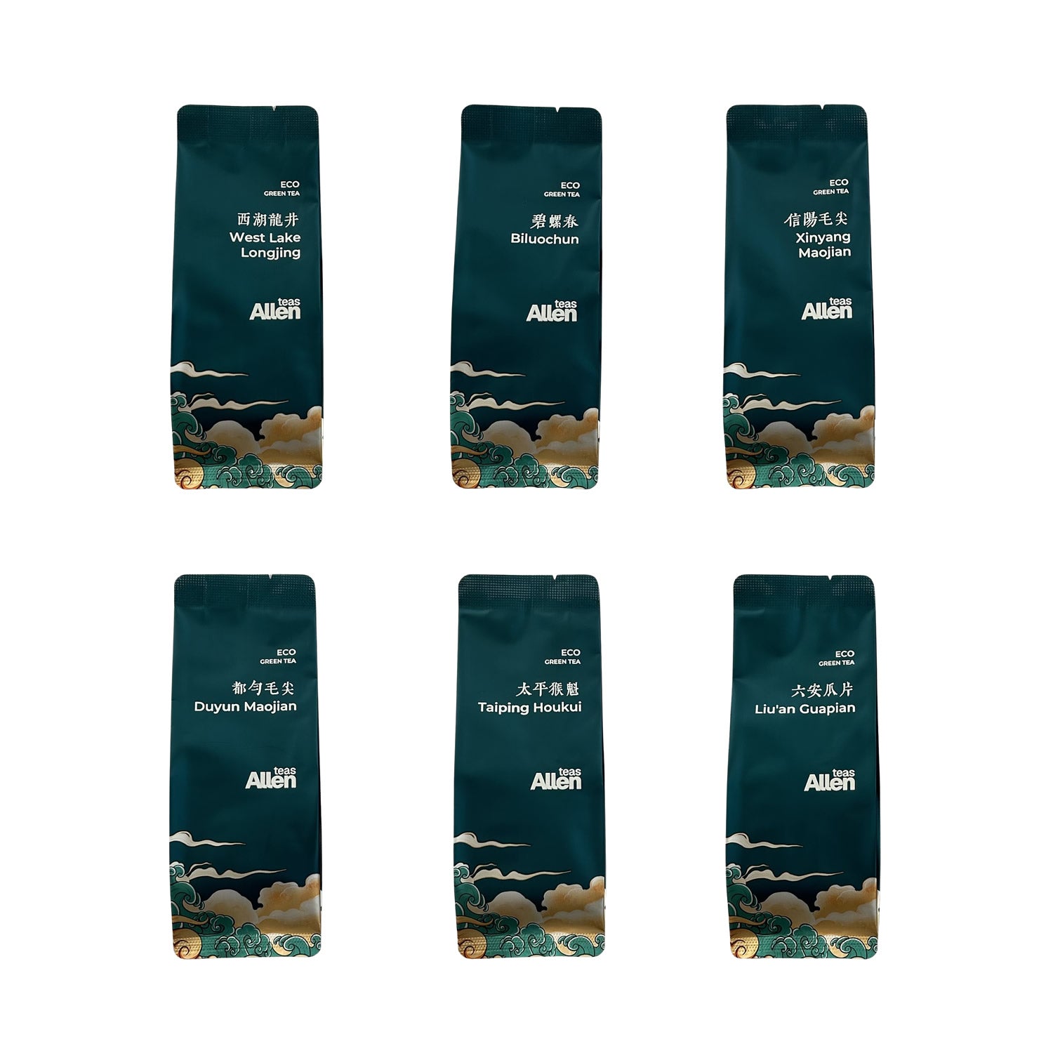 Green Tea Sampler_Loose Leaf_Chinese Tea_Eco Tea_AllenTeas