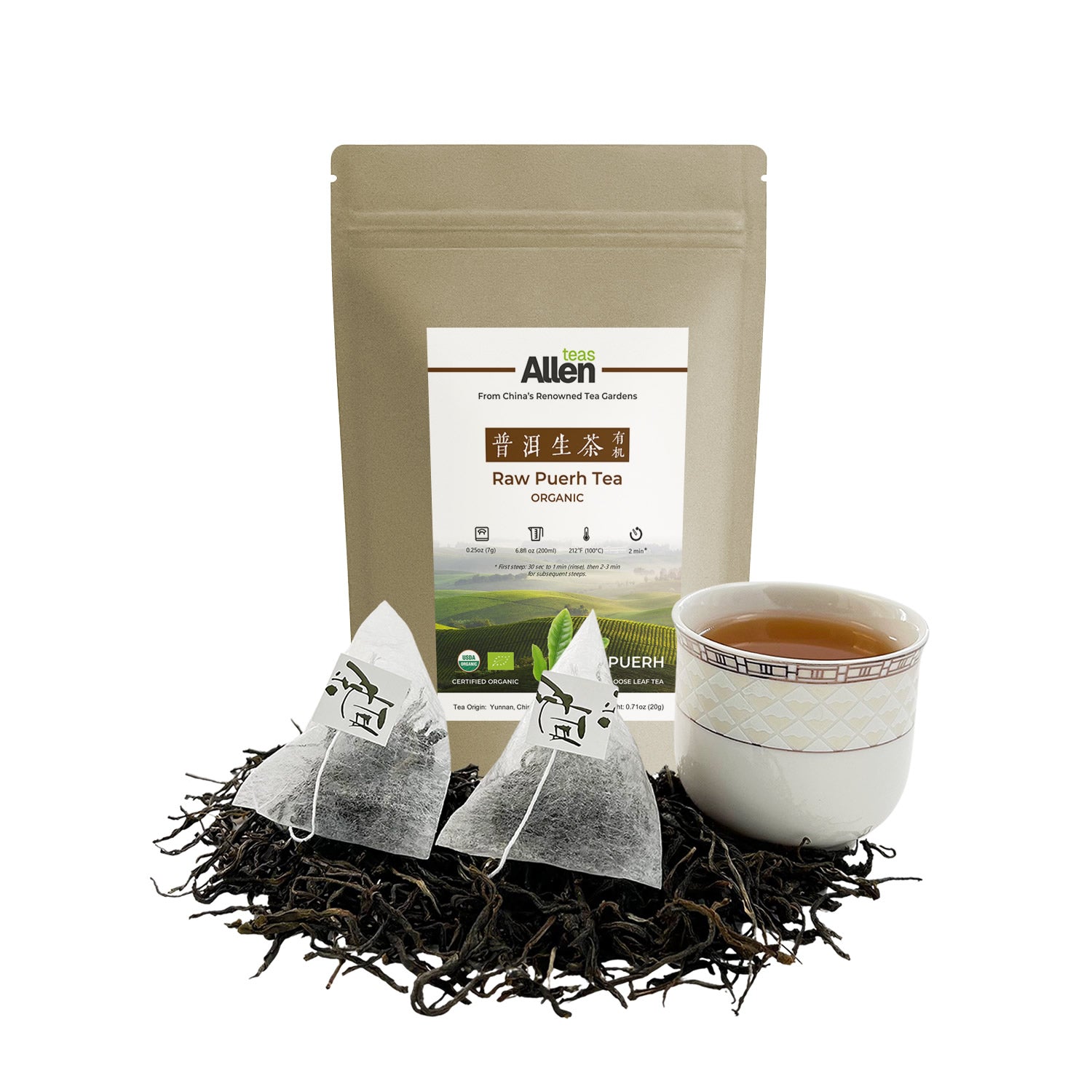 Organic Raw Puerh Tea_Benefits_Dark Tea_Chinese Tea_Orangic Tea ...